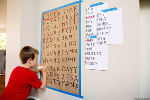 Giant Word Search Activity for Kids - Busy Toddler