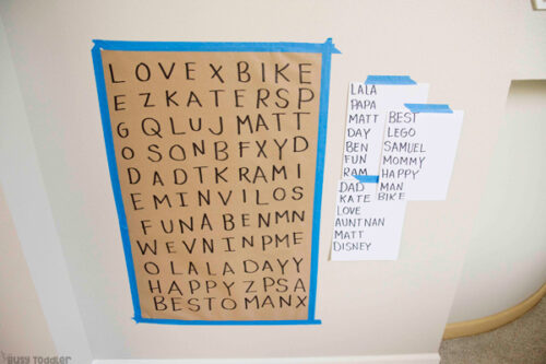 Giant Word Search Activity for Kids - Busy Toddler