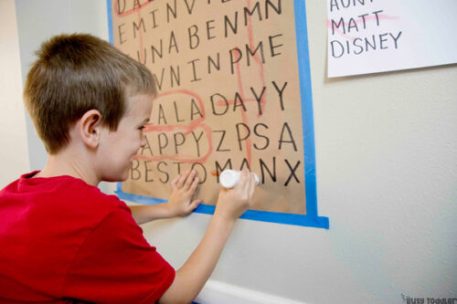 Giant Word Search Activity for Kids - Busy Toddler