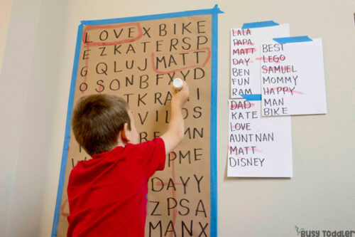 Giant Word Search Activity for Kids - Busy Toddler