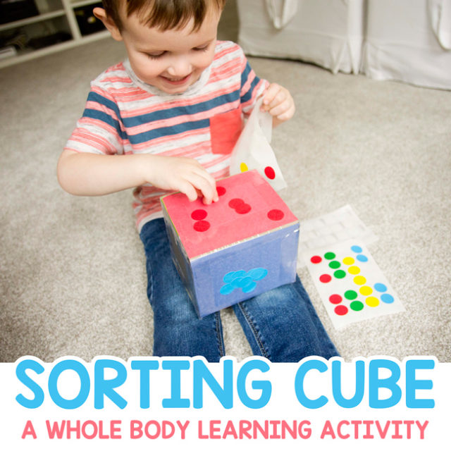 Color Sorting Cube - Busy Toddler