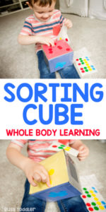 Color Sorting Cube - Busy Toddler