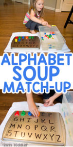 Alphabet Soup Sensory Activity for Kids - Busy Toddler