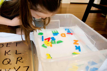 Alphabet Soup Sensory Activity for Kids - Busy Toddler