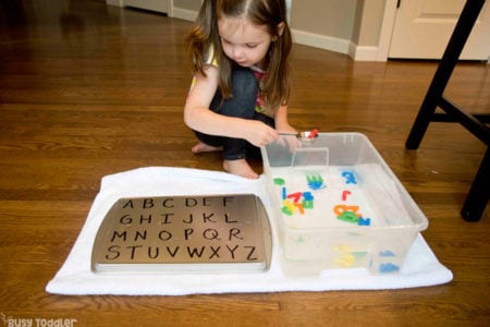 Alphabet Soup Sensory Activity for Kids - Busy Toddler