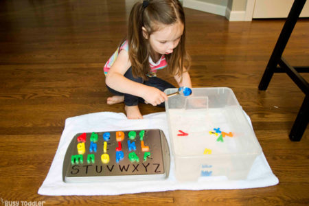 Alphabet Soup Sensory Activity for Kids - Busy Toddler