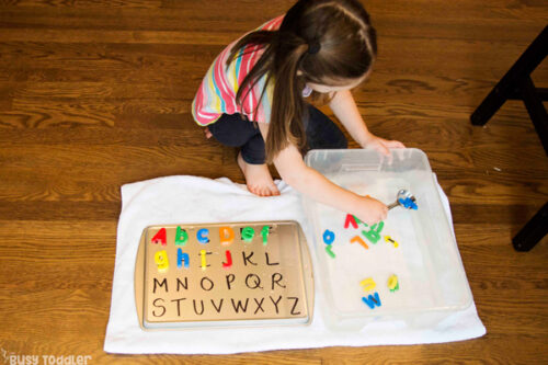 Alphabet Soup Sensory Activity for Kids - Busy Toddler