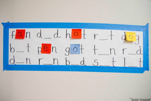 Missing Sounds Reading Activity - Busy Toddler