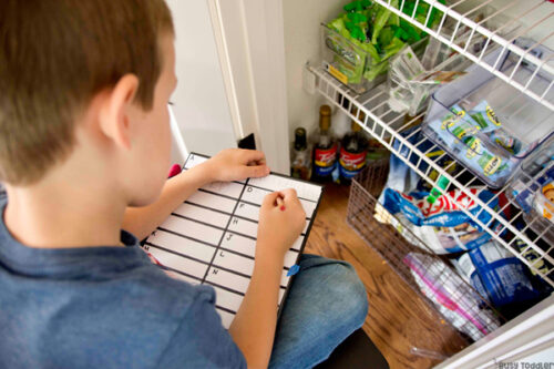 Write the Pantry Activity for Kindergarteners - Busy Toddler