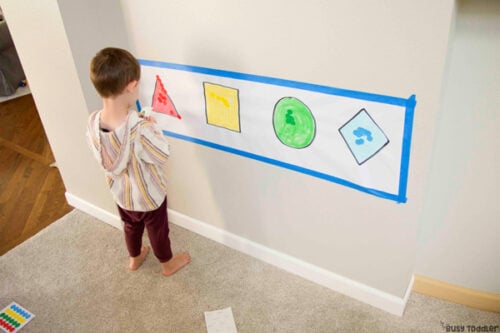 How to Make a Dot Sticker Shapes Activity - Busy Toddler