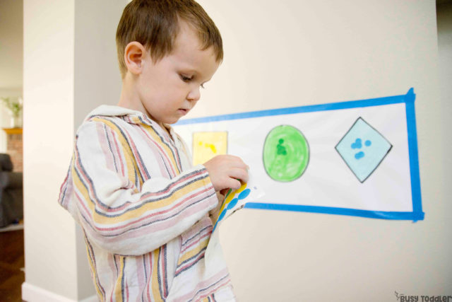 How to Make a Dot Sticker Shapes Activity - Busy Toddler