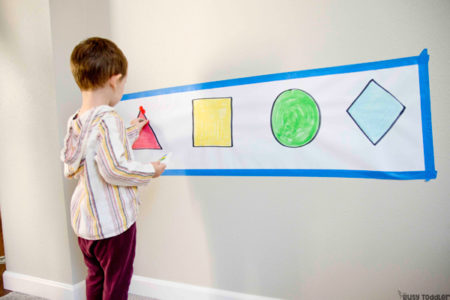 How to Make a Dot Sticker Shapes Activity - Busy Toddler