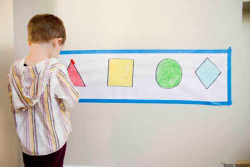 How to Make a Dot Sticker Shapes Activity - Busy Toddler