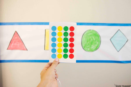 How to Make a Dot Sticker Shapes Activity - Busy Toddler