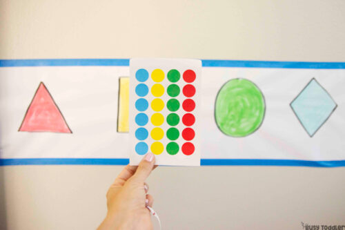 How to Make a Dot Sticker Shapes Activity - Busy Toddler