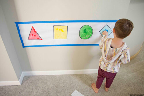 How to Make a Dot Sticker Shapes Activity - Busy Toddler