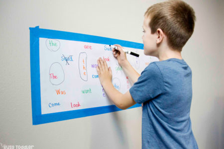 Sight Word Find Literacy Activity from Busy Toddler