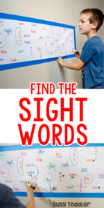 Sight Word Find Literacy Activity from Busy Toddler