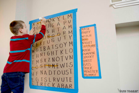 Giant Halloween Word Search - A Literacy Activity from Busy Toddler