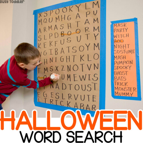 Giant Halloween Word Search - A Literacy Activity from Busy Toddler