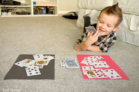 Card Sorting Activity: Toddler Learning Game - Busy Toddler