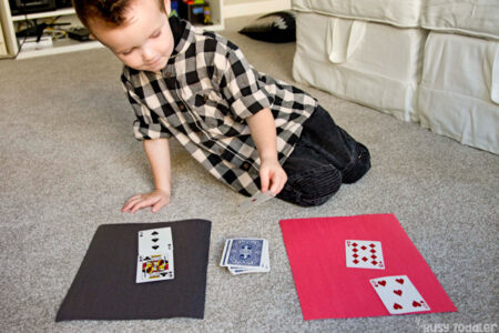 Card Sorting Activity: Toddler Learning Game - Busy Toddler