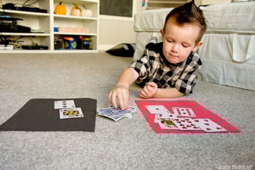 Card Sorting Activity: Toddler Learning Game - Busy Toddler
