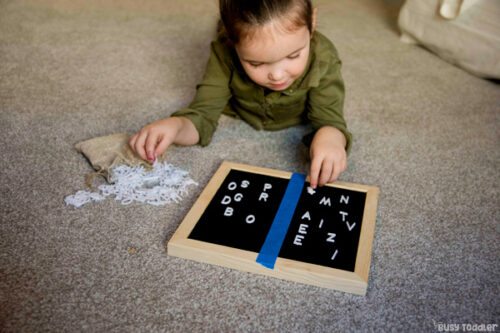 Letter Board Alphabet Activity for Preschoolers - Busy Toddler