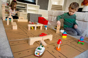 Easy Box Road Activity for Kids from Busy Toddler