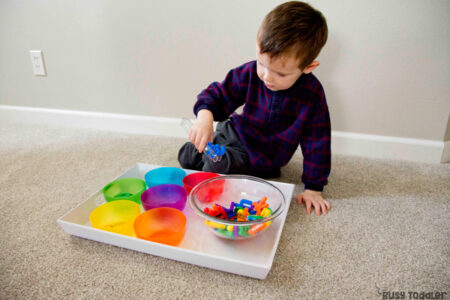Easy ABC Color Sort Learning Activity - Busy Toddler
