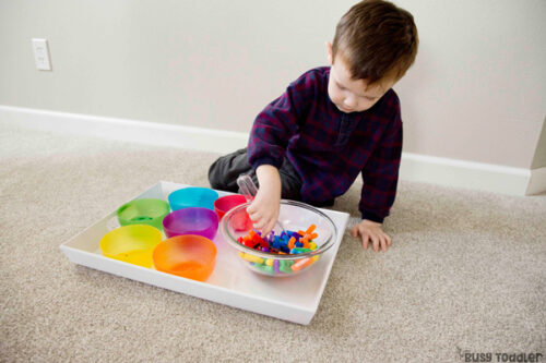 Easy ABC Color Sort Learning Activity - Busy Toddler