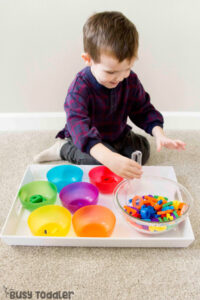 Easy ABC Color Sort Learning Activity - Busy Toddler