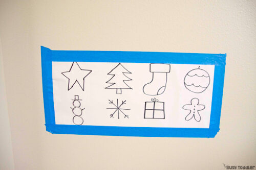 Christmas Post-It Match Activity for Kids - Busy Toddler