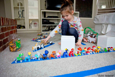 Animal Line-Up: A Quick and Easy Activity from Busy Toddler