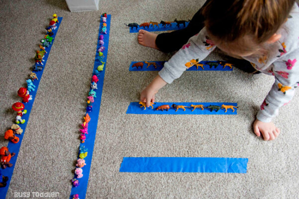 Animal Line-Up: A Quick and Easy Activity from Busy Toddler