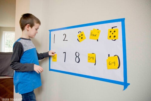 Kindergarten Number Match Activity - Busy Toddler