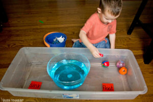 Sink or Float: Toddler Science Experiment - Busy Toddler