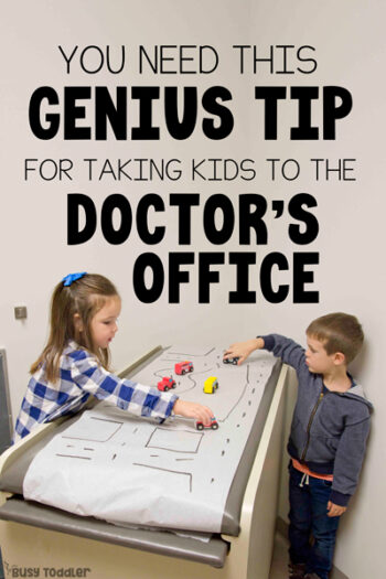 Use a Doctor's Office Road to entertain kids will waiting - Busy Toddler