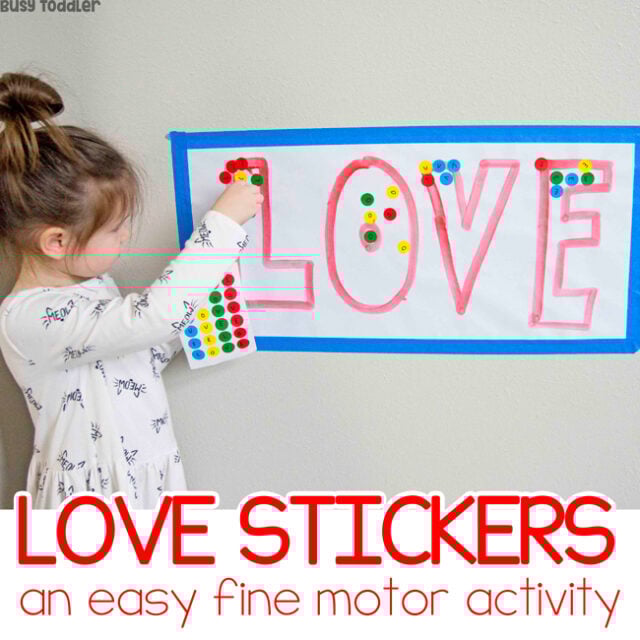 Love Stickers Activity for Preschoolers - Busy Toddler