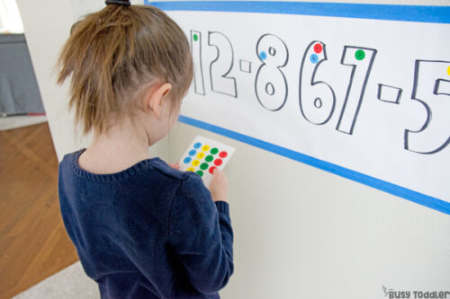 Phone Number Activity for Preschoolers - Busy Toddler