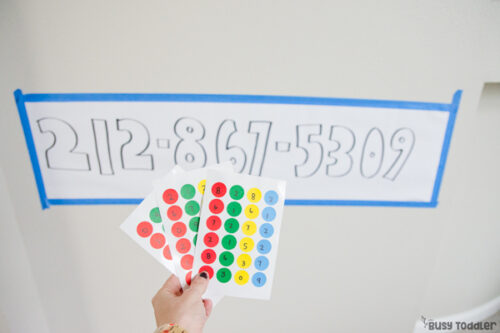 Phone Number Activity for Preschoolers - Busy Toddler