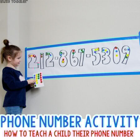 Phone Number Activity for Preschoolers - Busy Toddler