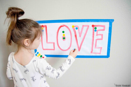 Love Stickers Activity for Preschoolers - Busy Toddler