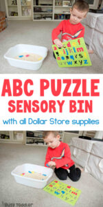Dollar Store Activity: ABC Puzzle Hunt - Busy Toddler