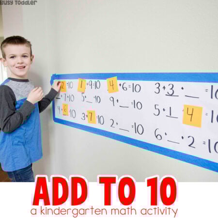 Add to 10: A Kindergarten Math Activity - Busy Toddler