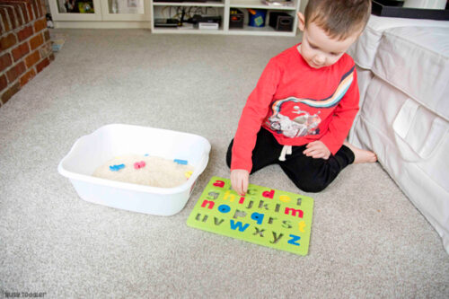 Dollar Store Activity: ABC Puzzle Hunt - Busy Toddler