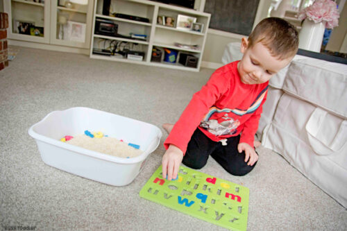 Dollar Store Activity: ABC Puzzle Hunt - Busy Toddler