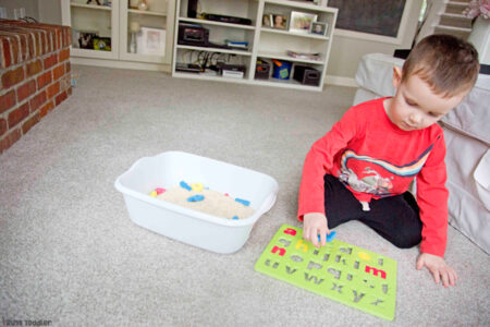 Dollar Store Activity: ABC Puzzle Hunt - Busy Toddler