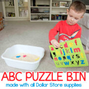 Dollar Store Activity: ABC Puzzle Hunt - Busy Toddler