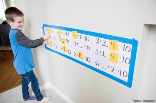 Add to 10: A Kindergarten Math Activity - Busy Toddler